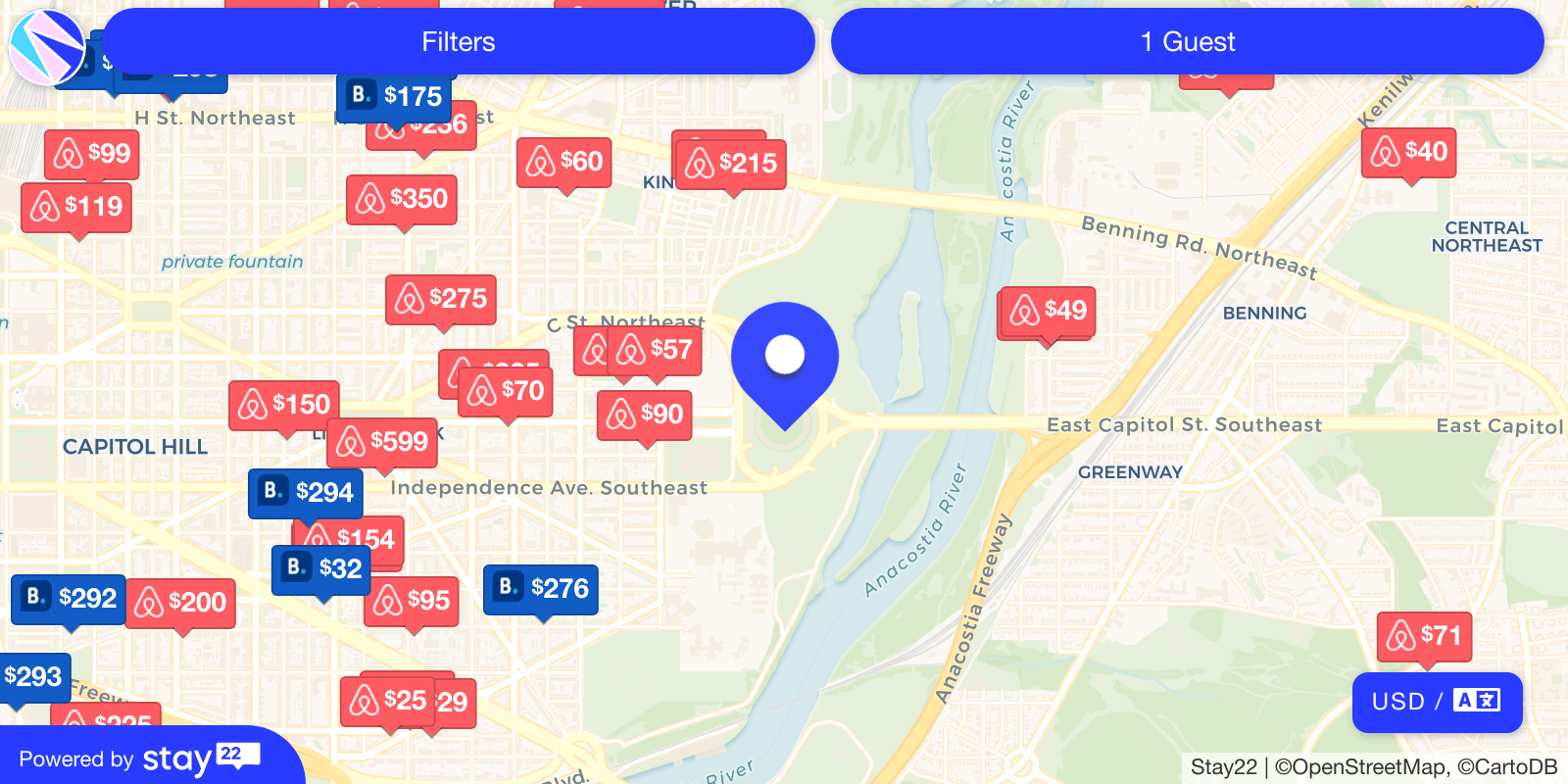 Places to stay near 2400 East Capitol St NE, Washington, DC 20003, USA