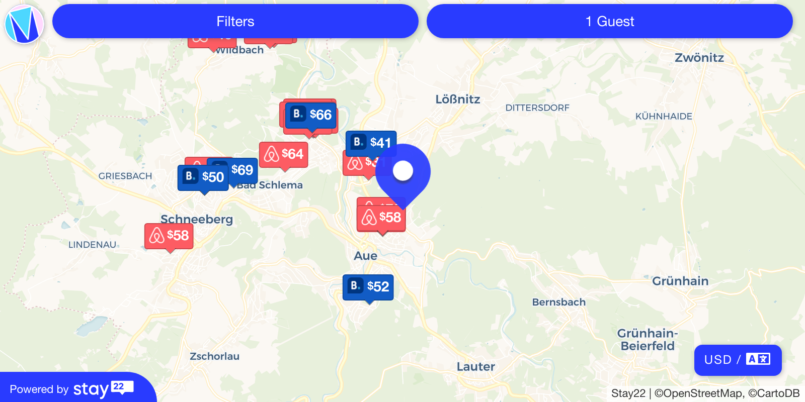 Places to stay near 08280 Aue, Germany