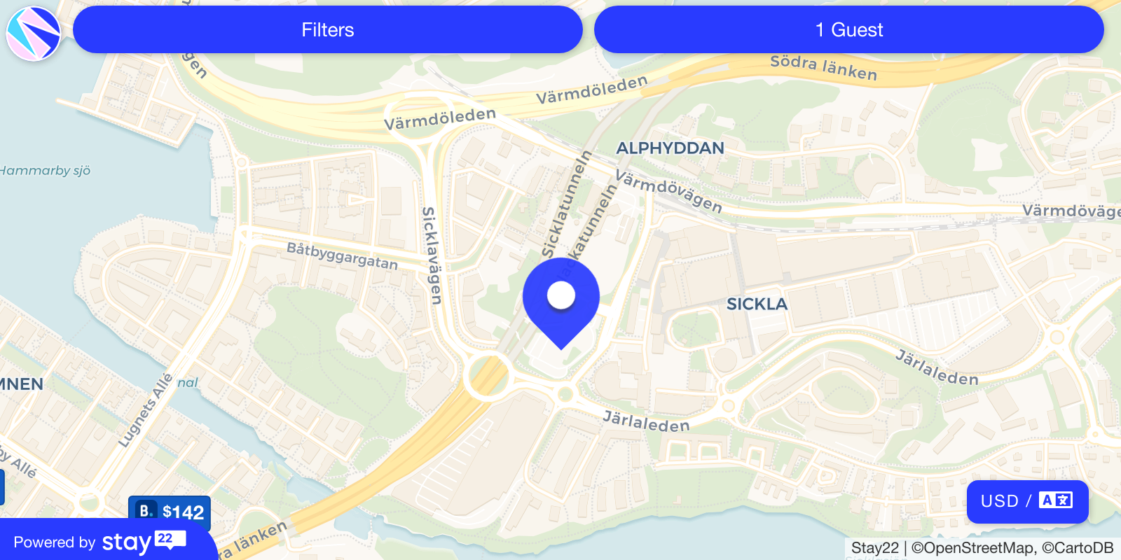 Places to stay near Sickla industriväg 6, 131 54 Nacka, Sweden