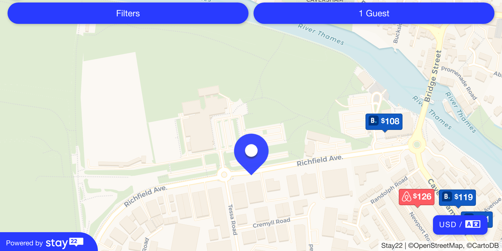Places to stay near Richfield Ave, Reading, UK