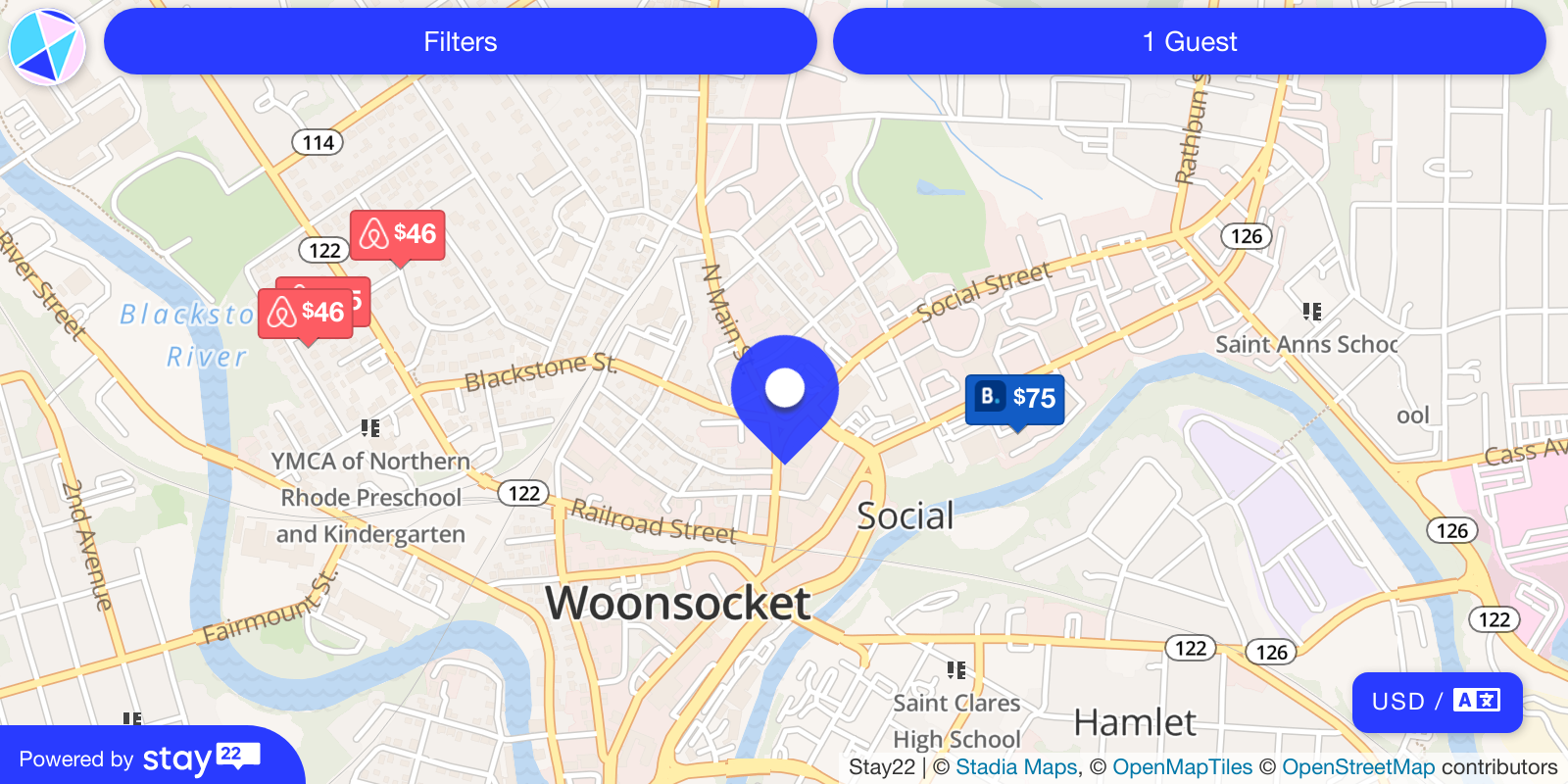 Places to stay near 28, Monument Square, Woonsocket, Providence County ...