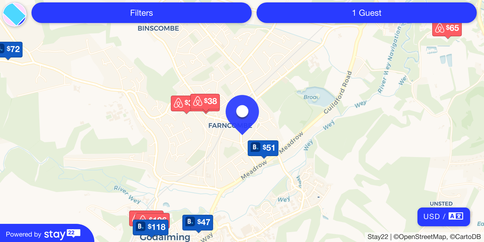 Places to stay near Rivendell Vets Farncombe Surgery, Saint John's ...