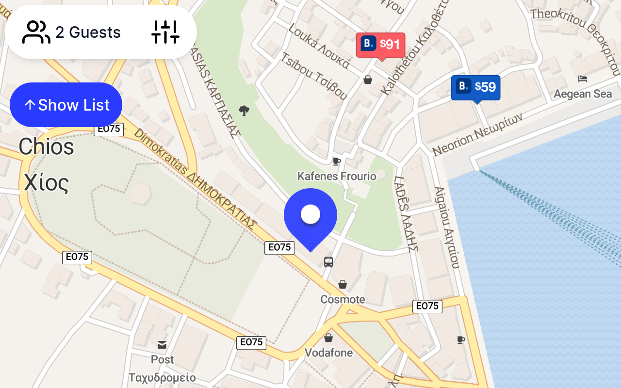 Places to stay near Dimokratias 2, Chios 821 00, Greece